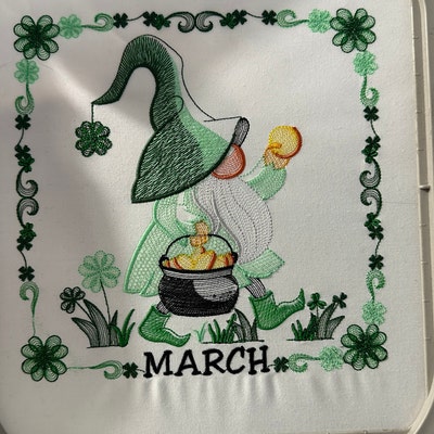 Months of the Year Gnome Embroidery Designs Instant Download 5x5 6x6 ...