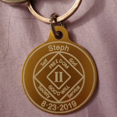 Personalized NA Anniversary Key Tag, Anodized Aluminum Narcotics ...