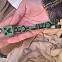 Minecraft Creeper Personalized Custom Name Tag, Keychain, Keyring, Zipper Pull, Luggage or ...