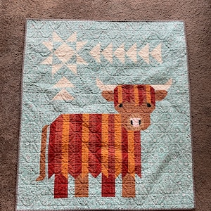 QUILT PATTERN Cattle Call a Highland Coo cow Quilt Pattern by Art East ...