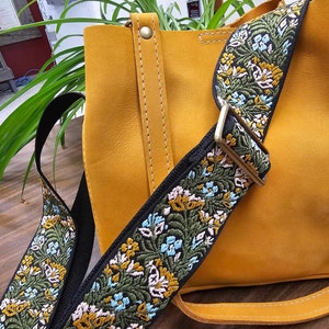 Slim Retro Purse Strap, Geometric Pattern, Replacement Crossbody Strap ...