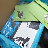 Linoldruck Fuchs und Schwäne original Druckgrafik - Etsy.de