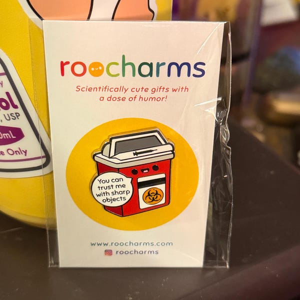 Sharps Container Enamel Pin for Phlebotomists, Phlebotomy Tech, Nurses ...