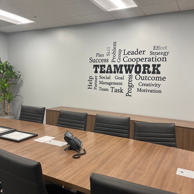 Large Custom Business Name Wall Decal, Office Wall Art Decor ...