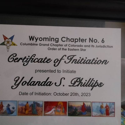 OES Certificate of Appreciation Eastern Star Personalized Digital ...
