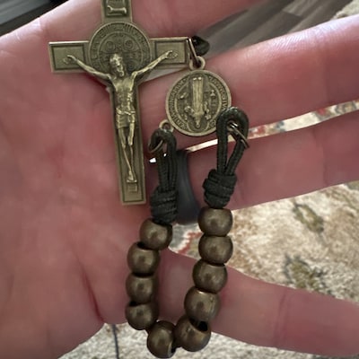 Indestructible Rosary Heavy-duty Gunmetal Beads and 2.5 Benedict ...