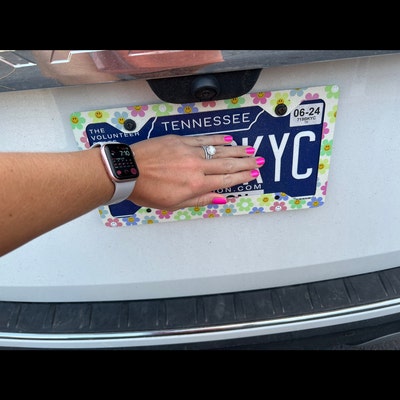 Wildflower License Plate Minimal Floral License Plate Boho - Etsy