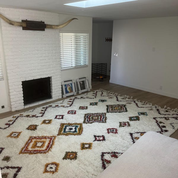 Rainbow Felted Custom Shag Rug, Premium Wool, Multi Coloured, Funky ...