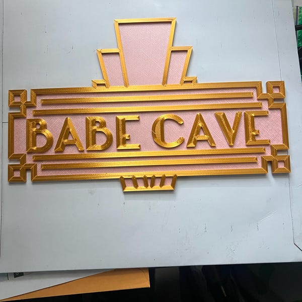 17in Custom Art Deco Sign | Restroom Decor | Speakeasy | Theater | 3D ...