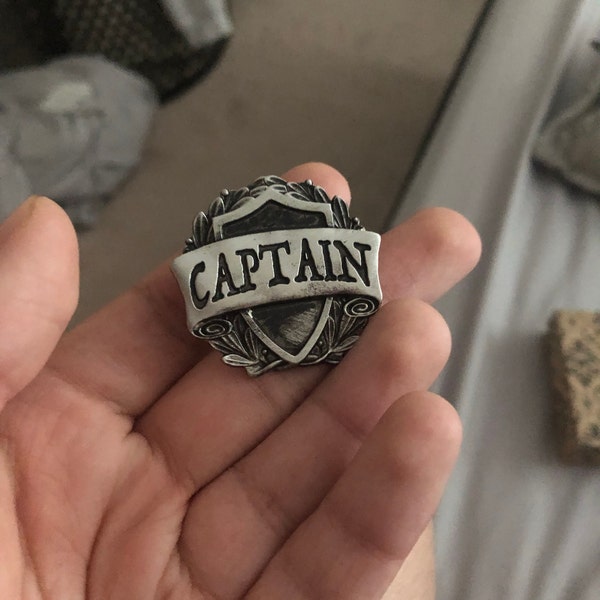 Captain Badge --- Pirate Crew Pin --- Handcrafted Pewter Accessories by ...