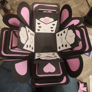 Exploding Box Svg Triple Heart Box With Three Layer Explosion and Gift ...