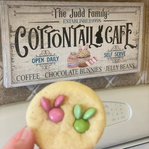 Personalized Bunny Farm Sign, Easter Egg Sign, Vintage Easter Bunny ...