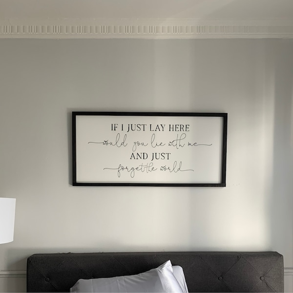 Song Lyric Wood Sign – ‘if I Just Lay Here’ – Romantic Bedroom Decor - Etsy