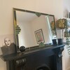 Art Deco Chicago Large Mirror Over Mantel Stained Glass Style 91x61cm ...