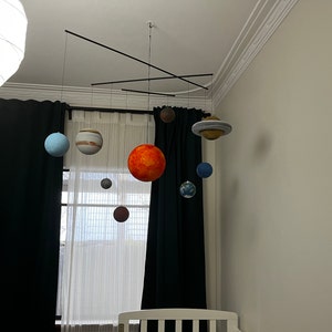 Hand Painted Solar System Model Hanging, Solar Mobile, Sun and Planets ...