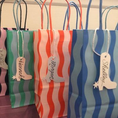 Sets of Cowgirl Boot Tag Cowboy Boot Gift Tags Personalized - Etsy