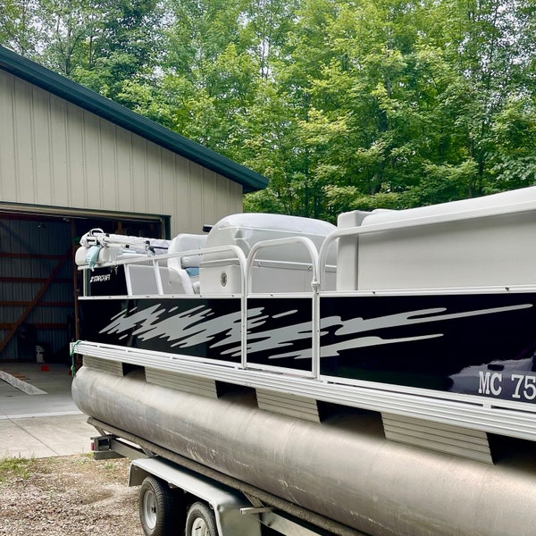 Vinyl Graphics Pontoon Graphics Boat Graphics - Many Color Options ...