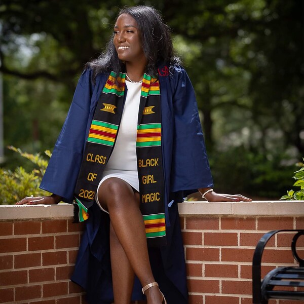 Graduation Stole Black Girl Magic Custom Kente Class of 2024 Sash ...