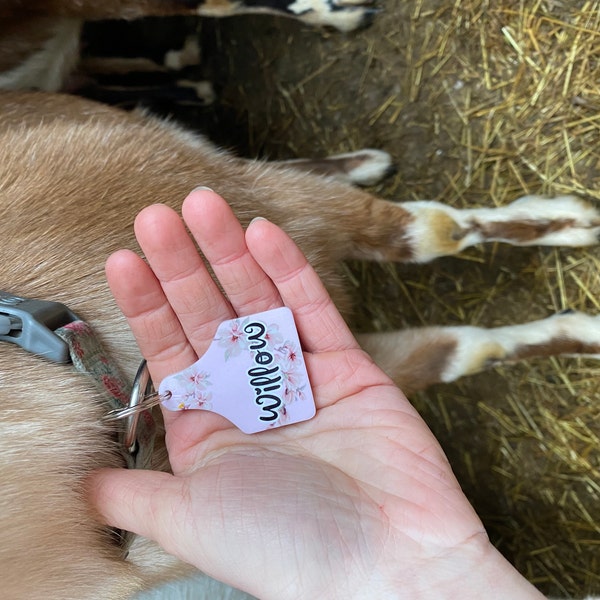 Personalized Goat Name Tag, Livestock Name Tag, Goat Identification Tag ...