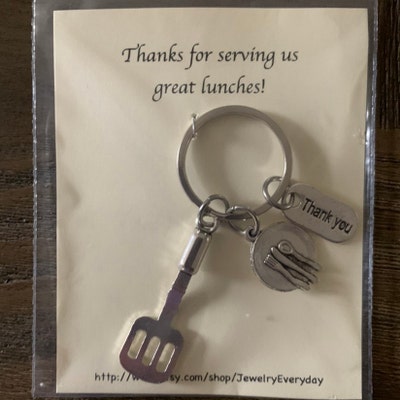 School Lunch Server Keychain, Appreciation Gift, Gift for School Lunch ...