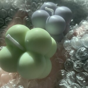 SMALL Bubble Cube Candle, Small Scented Candle, Hand Poured Cute Candle ...