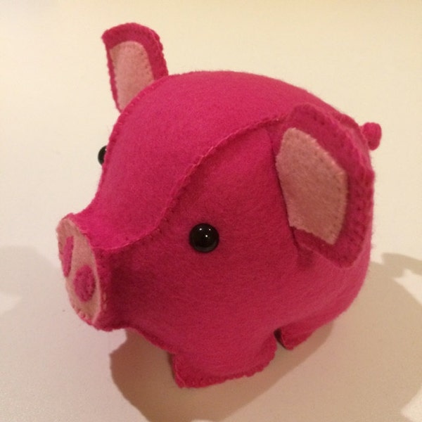 PDF Pattern - Felt Pig Plush - Etsy
