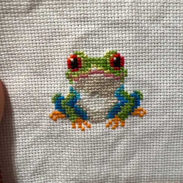 Red-eyed Tree Frog Cross Stitch PDF - Red-eyed Tree Frog Embroidery ...