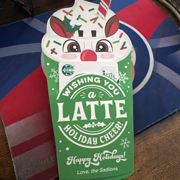 Christmas Coffee Gift Card Printable, Teacher Gift, Staff Gift ...