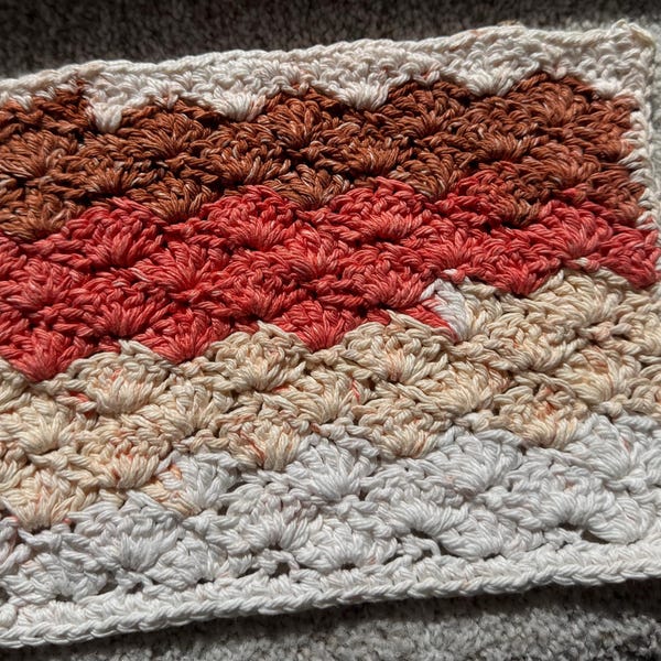 Harvest Dishcloth Crochet PATTERN PDF - Simple Scallop Stitch - Jayda ...