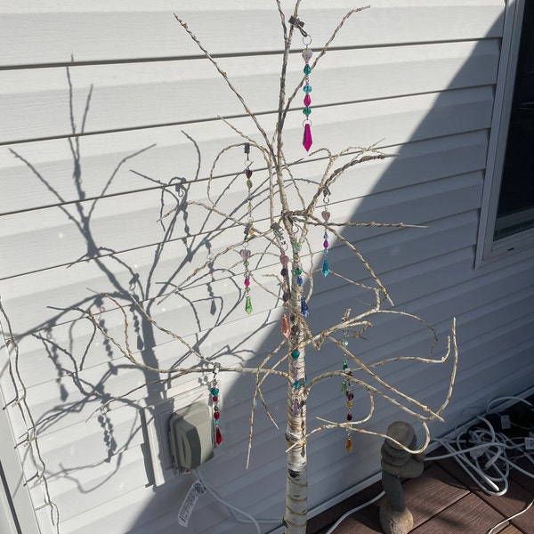 Chandelier Inspired Sun Catcher Curtain, Eleven Strand Glass Beaded ...
