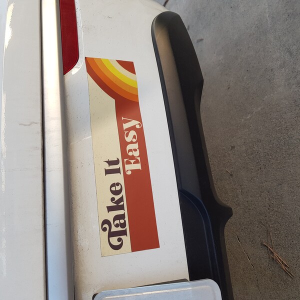 Take It Easy Bumper Sticker,bumper Sticker,70's Bumper Sticker, Retro ...