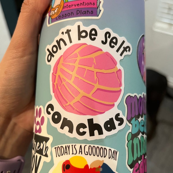 Don't Be Self Conchas | Thick Vinyl Sticker | Spanish Puns | Teacher ...