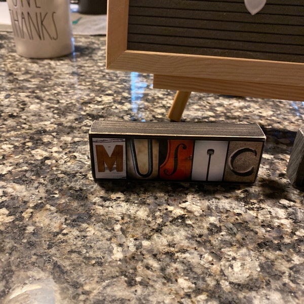 Music Gift, Music Wood Sign, Music Art, Musician Gift, Music Teacher ...