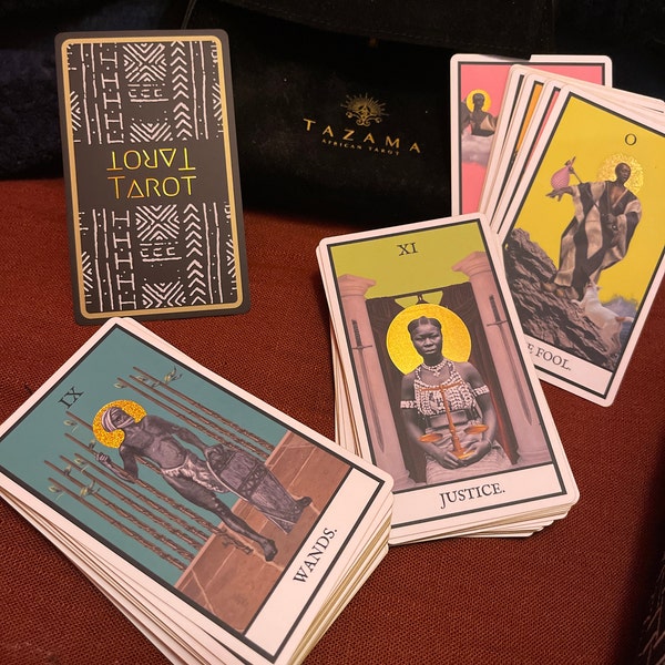 African Tarot Deck With Guidebook – Black Tarot Cards & Oracle Deck for ...