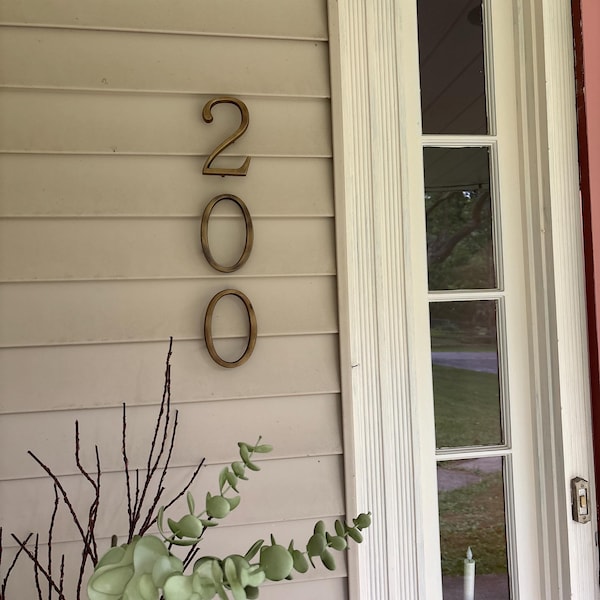 Premium Floating Plain House Numbers in Heritage Finish 0-9 Modern ...