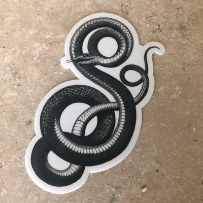Vintage Snake Sticker, Antique Serpent Vinyl Stickers Laptop, Badass ...