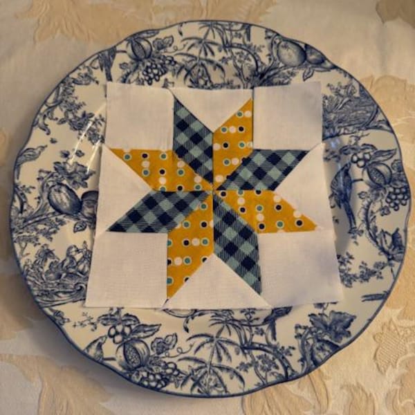 Tangled Star Quilt Block Pattern Digital Download Modern Patchwork ...