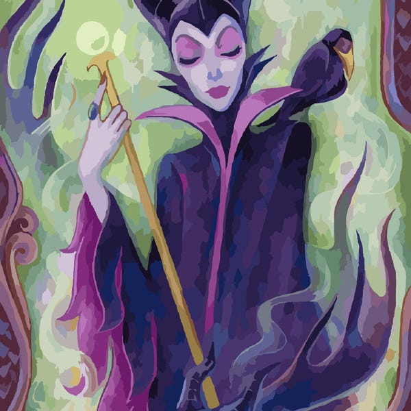 Color by Numbers for Adults Maleficent Villians/ Printable Paint by ...