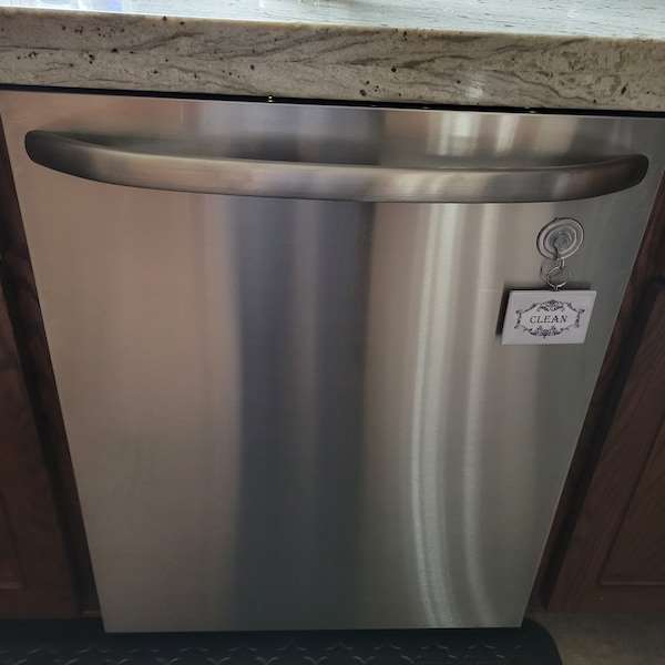 Dishwasher Sign, Kitchen Sign, Sign With Suction Cup, Clean Dishes Sign ...