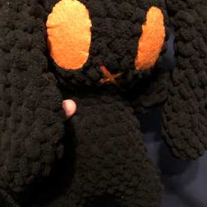 Customizable Large Crochet Bunny Black Bunny Rabbit - Etsy
