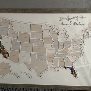 Personalized 50 States Photo Map A Unique USA Travel Collage | Etsy