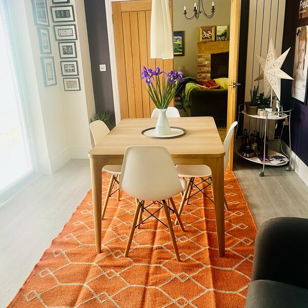 5x8 Ft. Indian Kilim Wool Jute Rug Rectangle Shape Rug Every Color ...