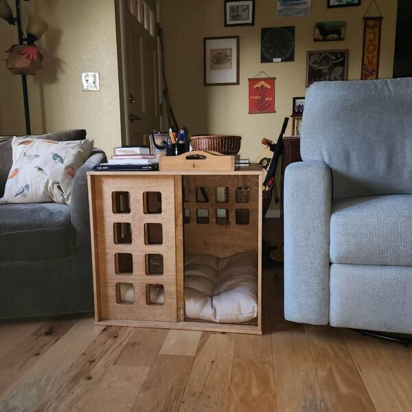Bungalo Dog House, Puppy Crate House, Modern Dog House, Dog Bed, Wooden ...