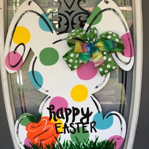 Unfinished Wood Bunny Rabbit With Two Floppy Ears Laser Cutout, Wreath ...