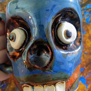 Ug Chug Face Jug. Easily Annoyed Kitchen Jar. Black. Handmade Stoneware ...