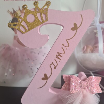 Handmade Personalised Wooden Freestanding Princess Letter Name. Bedroom ...