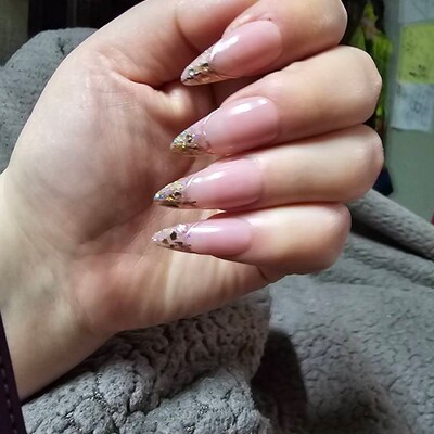 Claret Bowknot Hand Painted Nails /japanese Nails /custom Press on ...