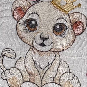 Baby Lion Machine Embroidery Design Lion King Crown 3 Sizes to Download ...