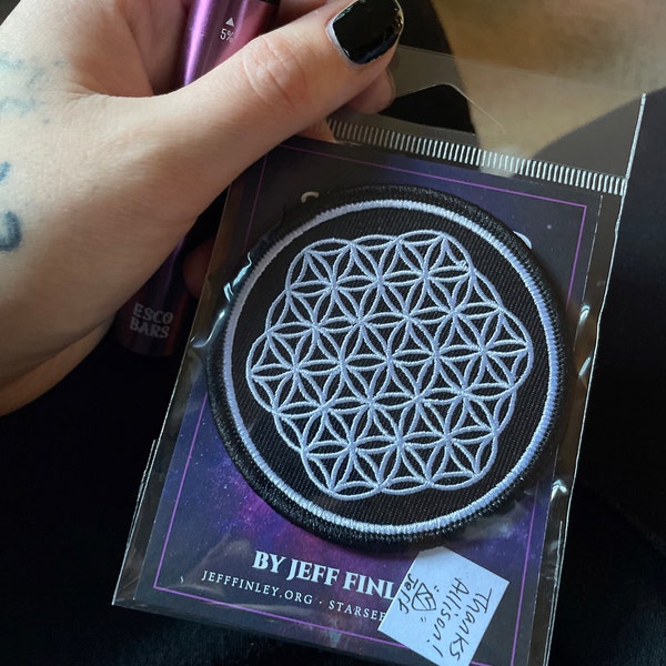 Flower of Life - Sacred Geometry Patch - New Age, Punk Fashion ...