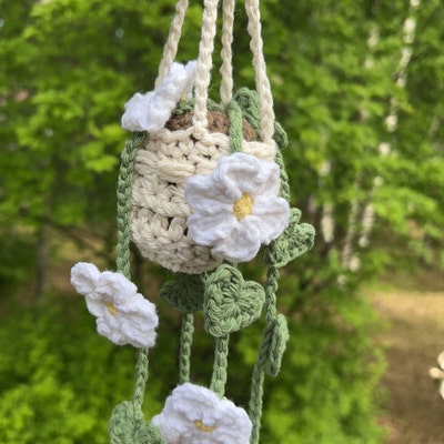 Car Fern Crochet PATTERN by Pamelambie Car Plant - Etsy